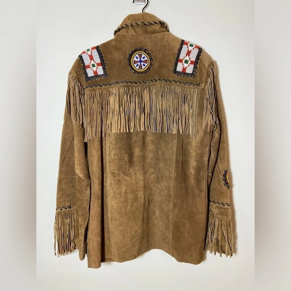 Real Leather | Jackets & Coats | Native American Tribal Indian Boone ...